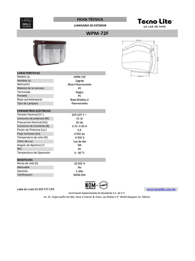 WPM 72f Ficha Tecnica | PDF