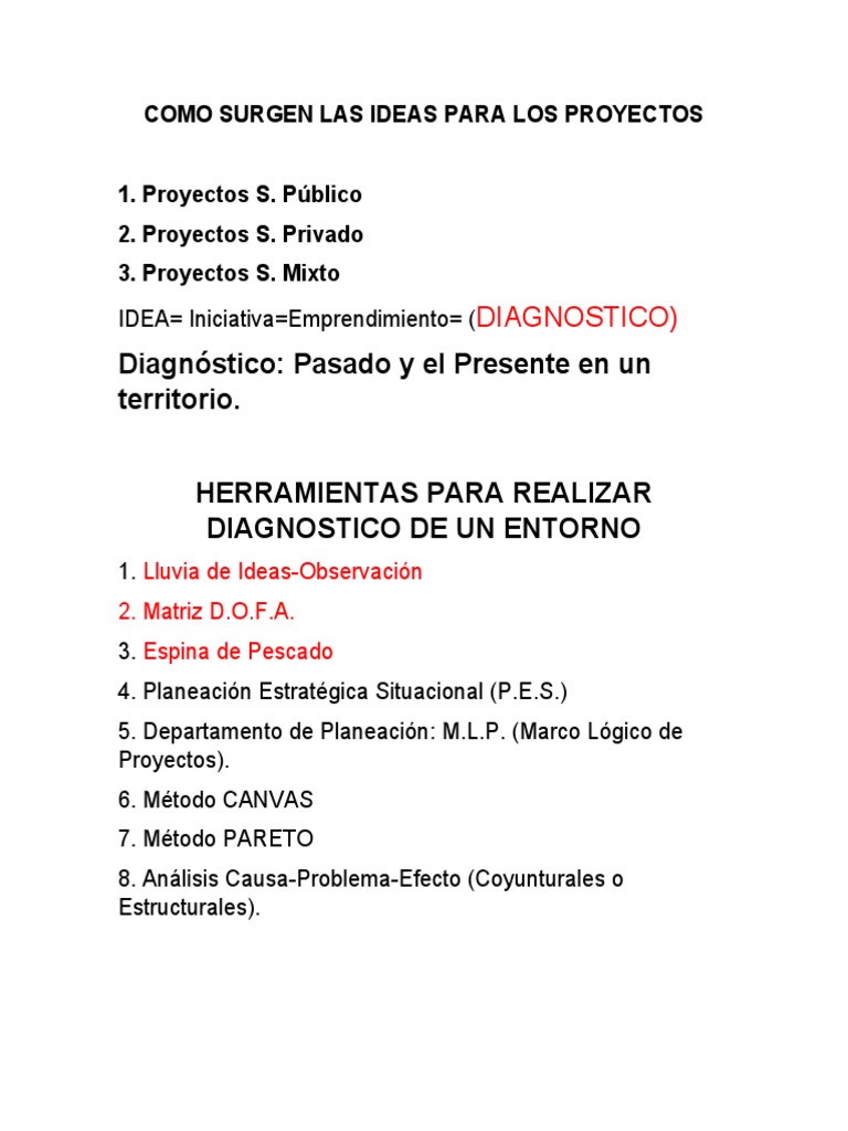 Como Surgen Las Ideas para Los Proyectos | PDF