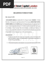 Declaration of Source of Funds PDF | PDF