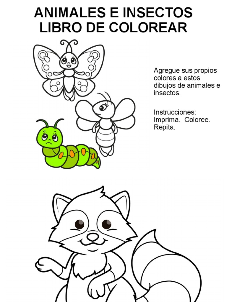 Animales e Insectos Colorear | PDF