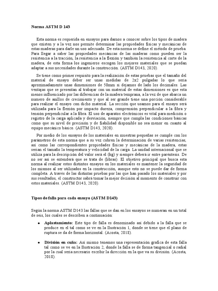 Norma ASTM D 143 | Descargar gratis PDF | Falla (geología) | Madera