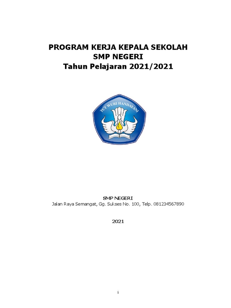 Contoh Program Kerja Kepala Sekolah | PDF Contoh Program Kerja Kepala Sekolah | PDF