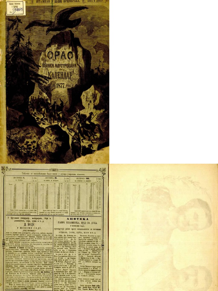 Orao, Veliki Ilustrovani Kalendar (1877) | PDF
