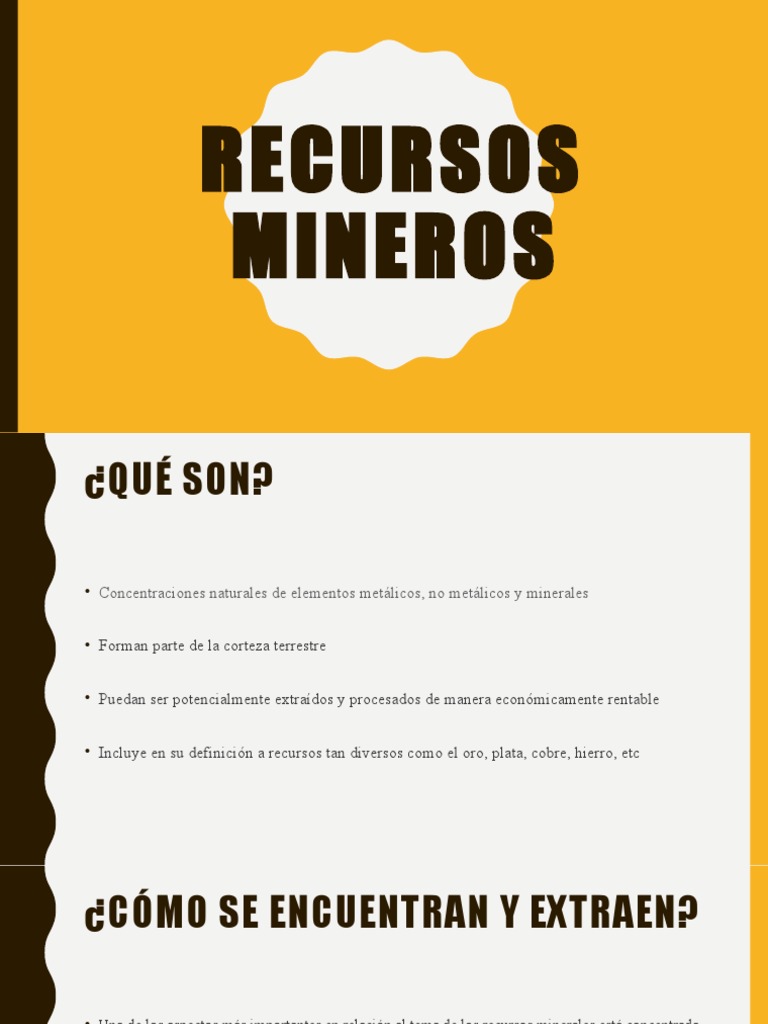 Recursos Mineros | PDF | Ciencia y matemática