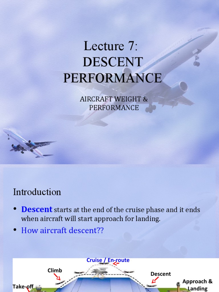 Aircraft Descent Performance: Factors Affecting Rate of Descent ...