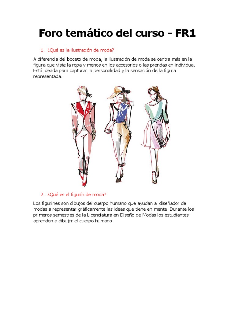 Ilustración y Figurines de Moda | PDF