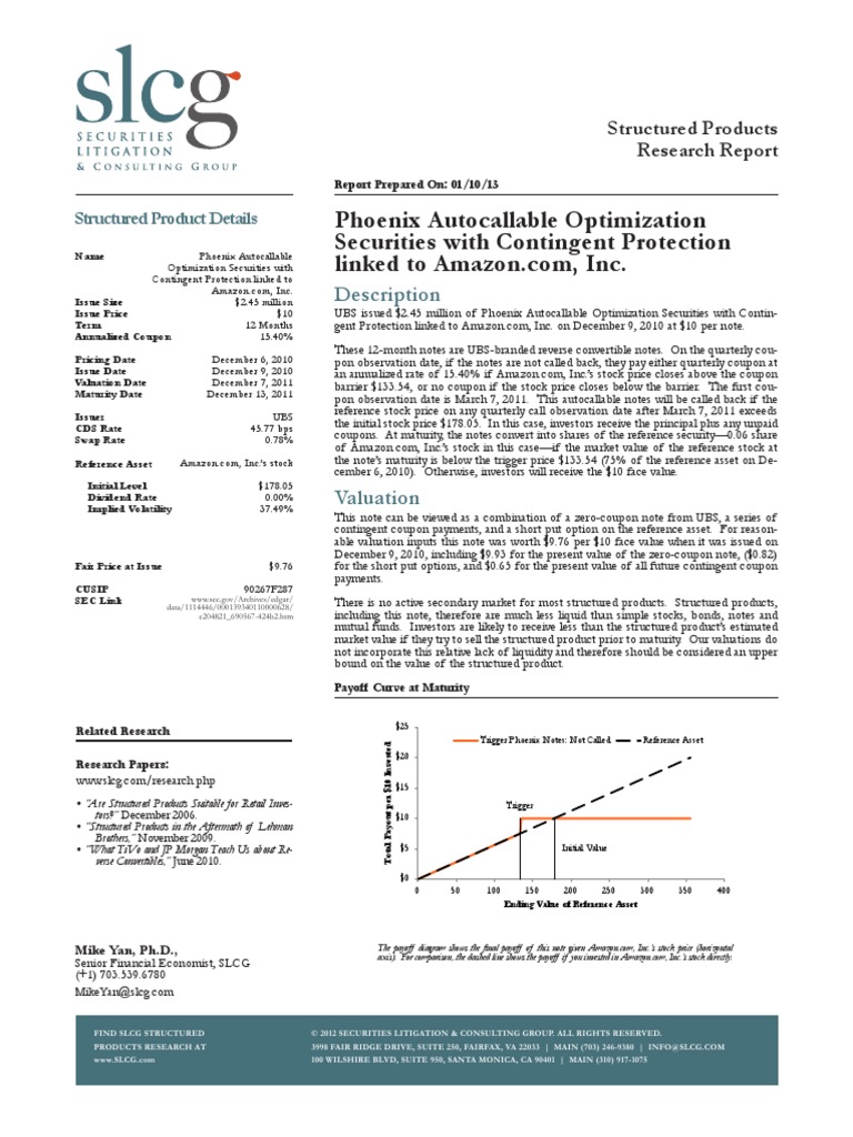 Phoenix Autocallable Optimization Securities With Contingent Protection ...