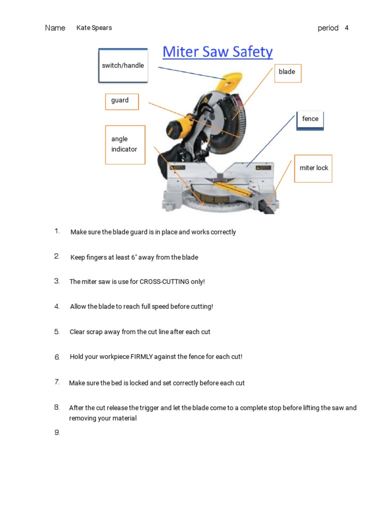 Miter Saw Safety Guidelines | PDF