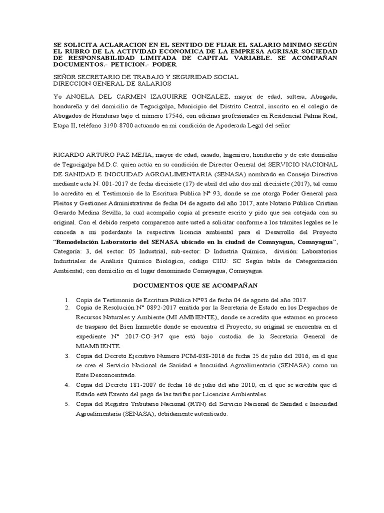 Secretaria Del Trabajo AGRISAR | PDF | Honduras
