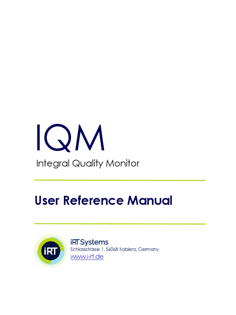IQM User Reference Manual V1.35a - SW-v1.8 | PDF | Radiation Therapy | Computer Network