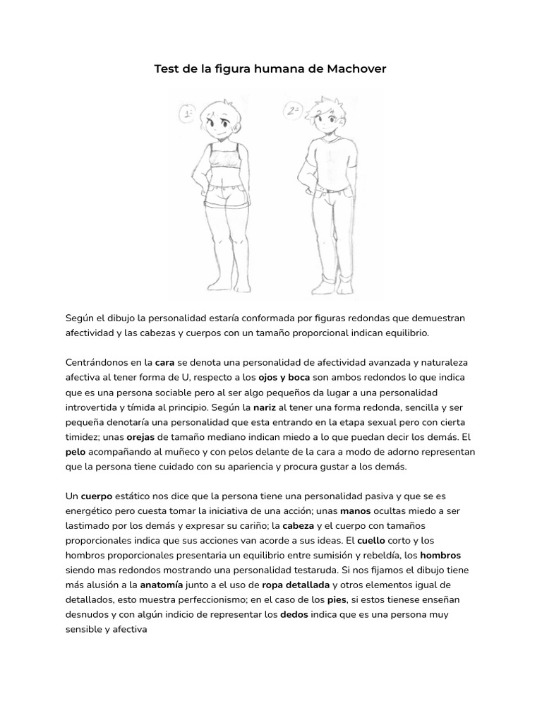 Test de La Figura Humana de Machover | PDF
