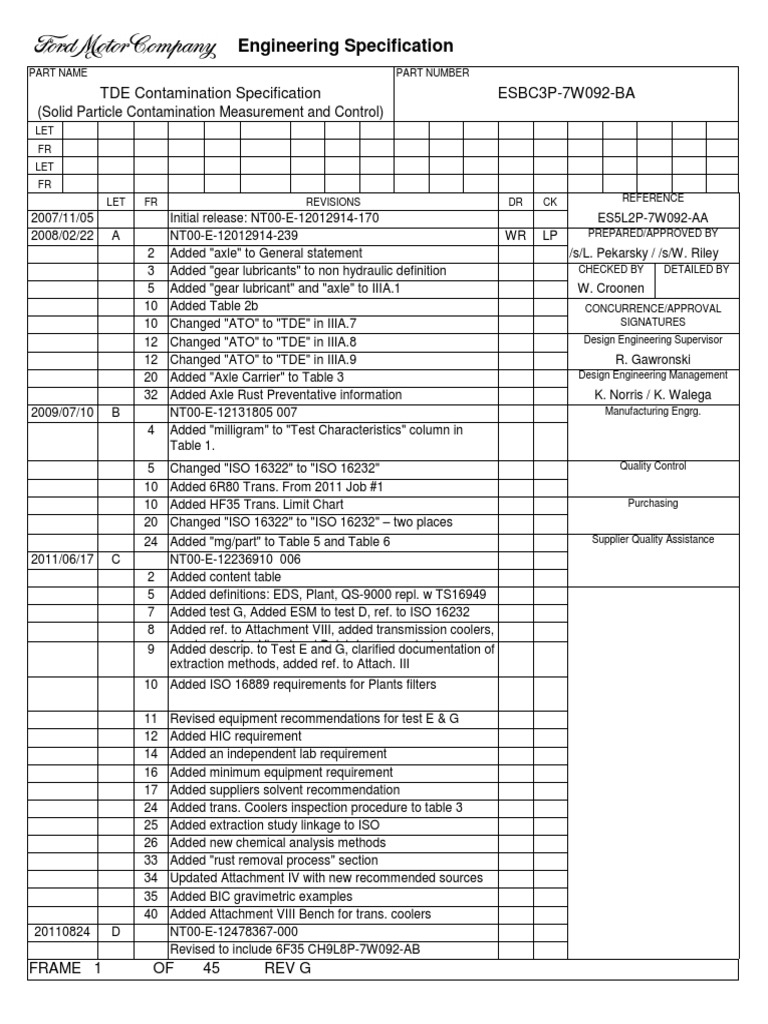 Ford Esbc3p-7w092-Ba | PDF