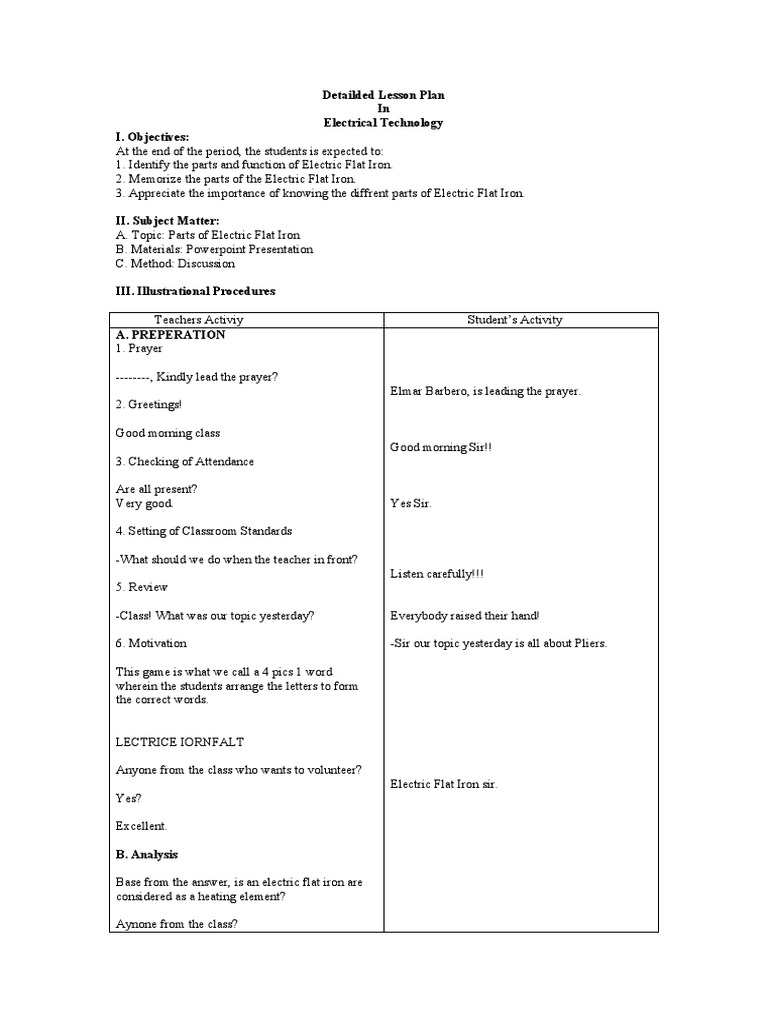 Detailded Lesson Plan in H.E | Download Free PDF | Manufactured Goods ...