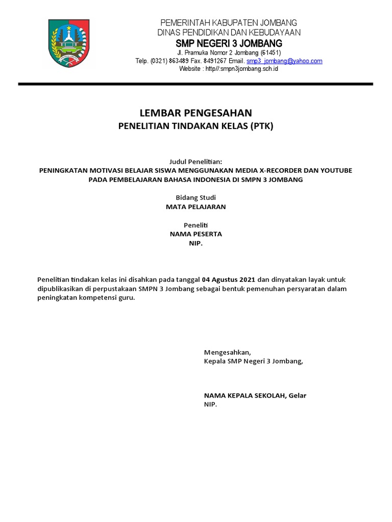 Lembar Pengesahan - FORMAT | PDF
