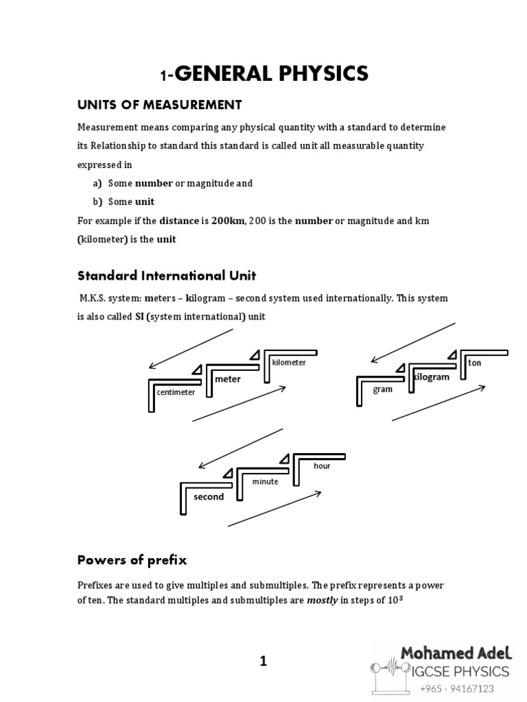 1-General Physics | PDF | Density | Force
