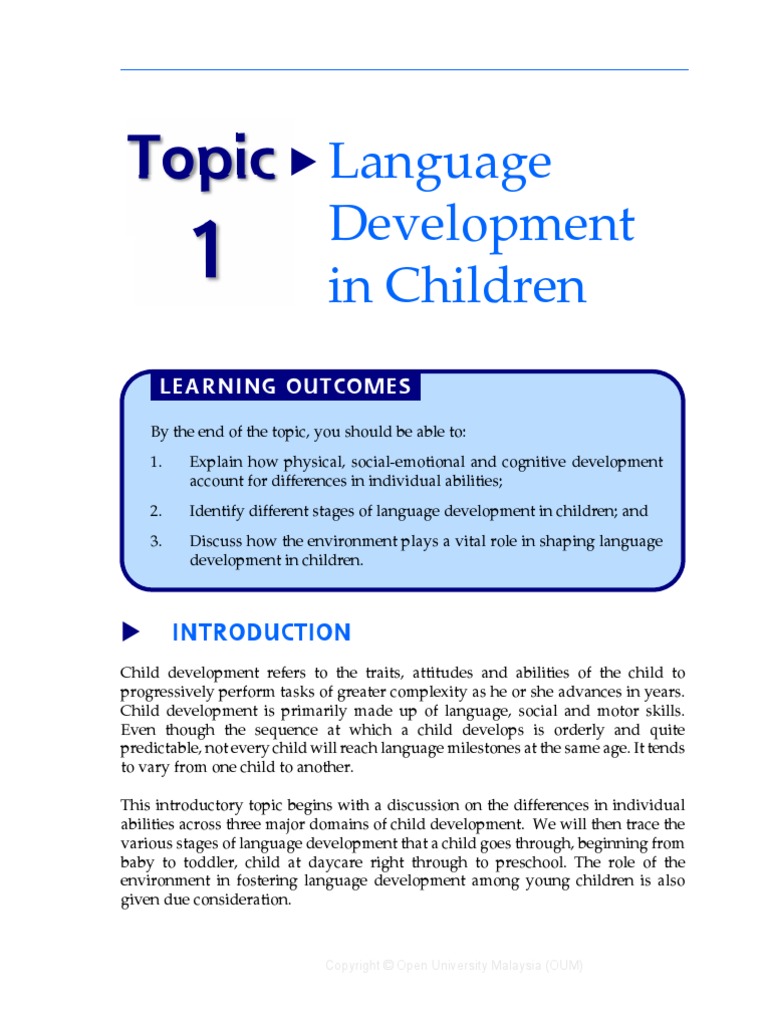 05 Hbec2103 T1 | PDF | Language Development | Child Development