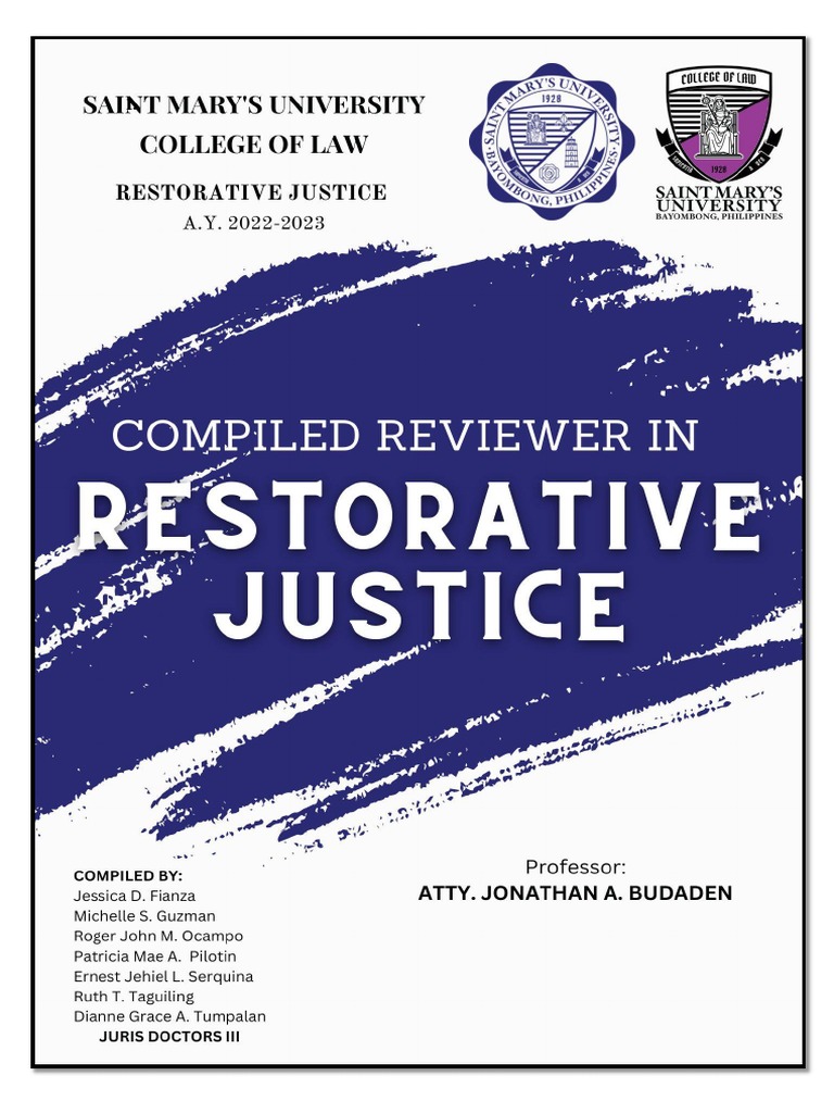 Restorative Justice | PDF | Probation | Restorative Justice