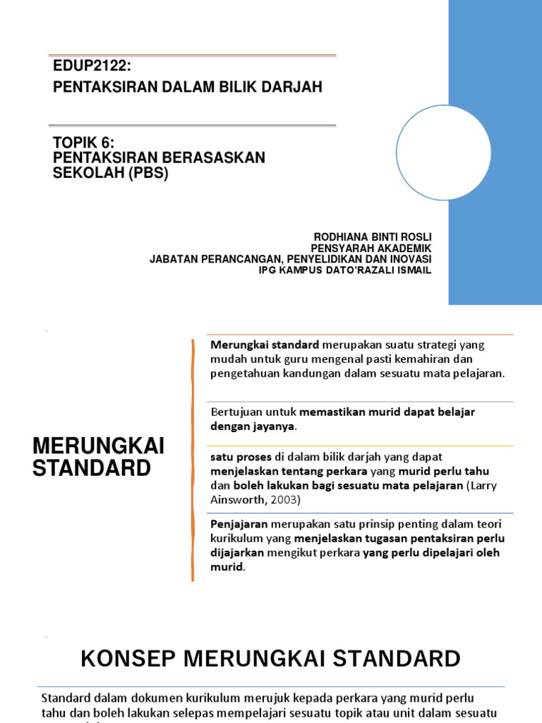 Topik 6 Merungkai Standard | PDF