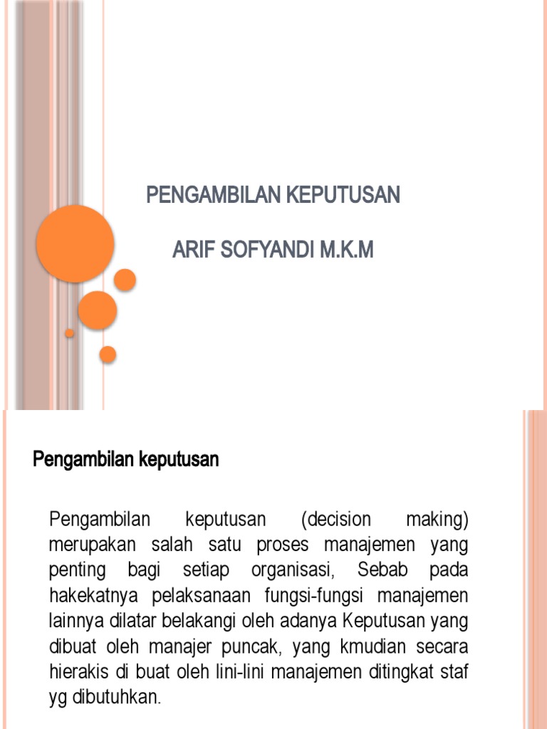 Pengambilan Keputusan Manajerial | PDF