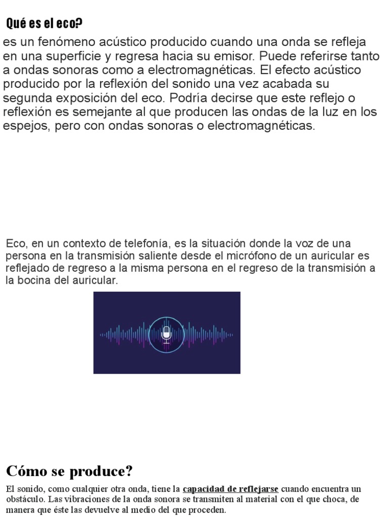 Que Es El Eco | PDF | Cable coaxial | Olas