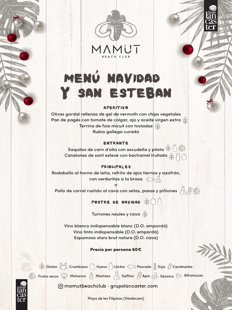 Menú del Restaurante Mamut Viladecans | PDF | Postres | Alimentos