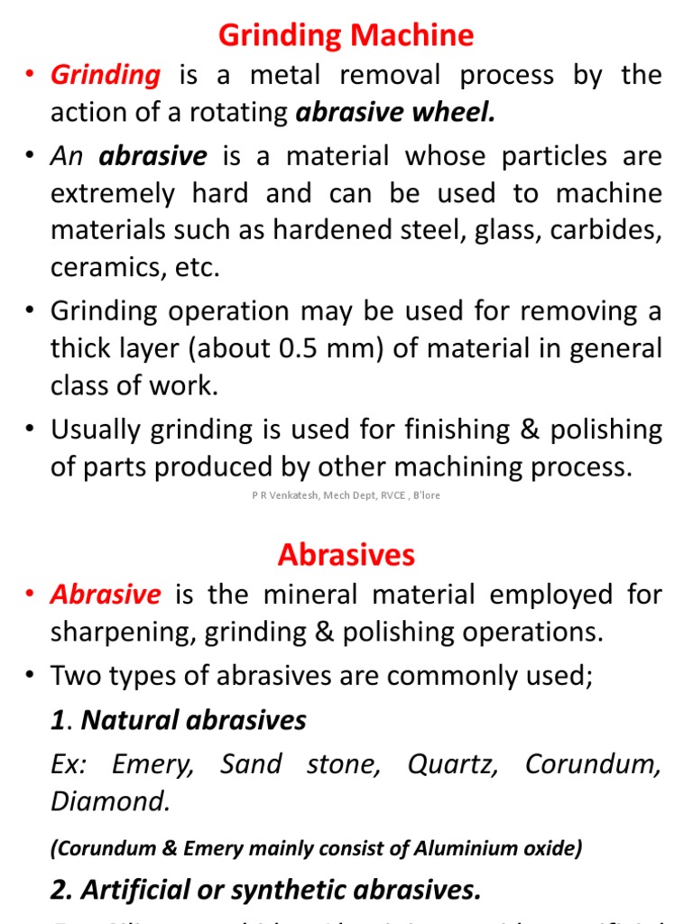 Grinding Machines | PDF | Grinding (Abrasive Cutting) | Abrasive