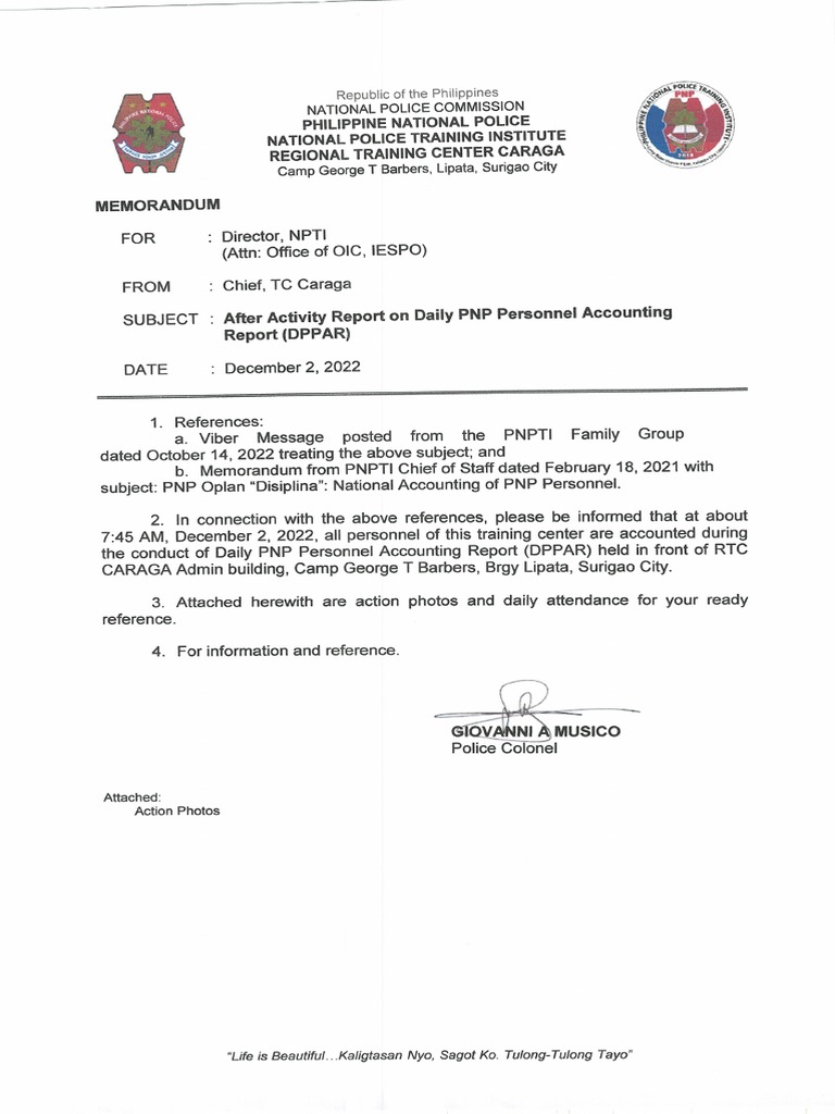 AAR Re DPPAR December 2, 2022 | PDF