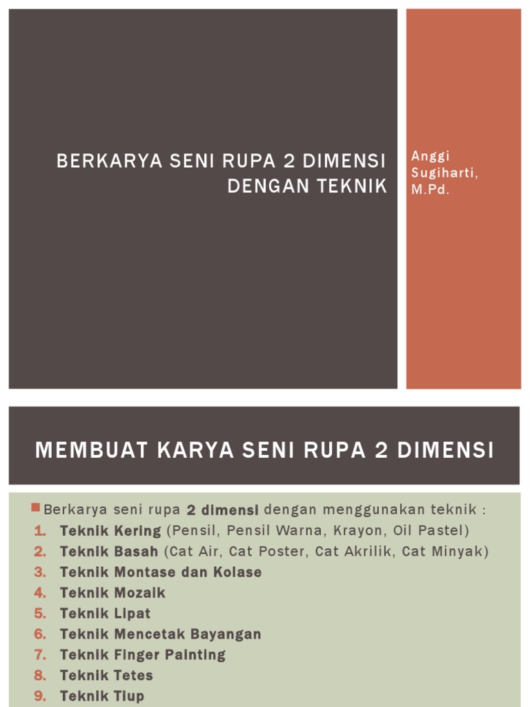 Teknik Seni Rupa 2 Dimensi | PDF