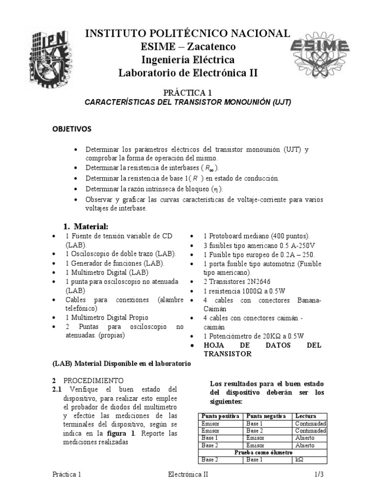 Practica1 (E2) | PDF | Transistor | voltaje