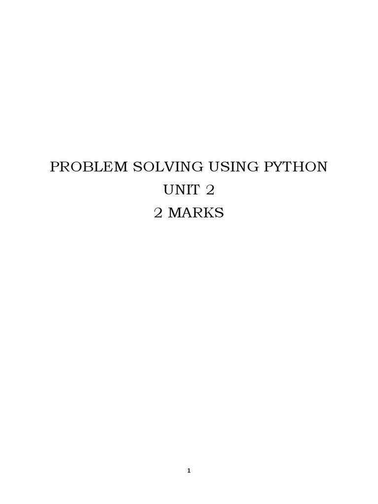 Python Unit Ii Pdf Boolean Data Type Control Flow 