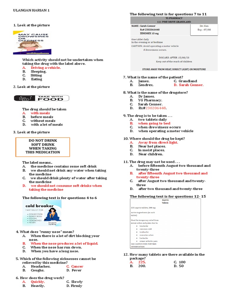 Soal Latihan Label | Download Free PDF | Pharmacy | Medicine