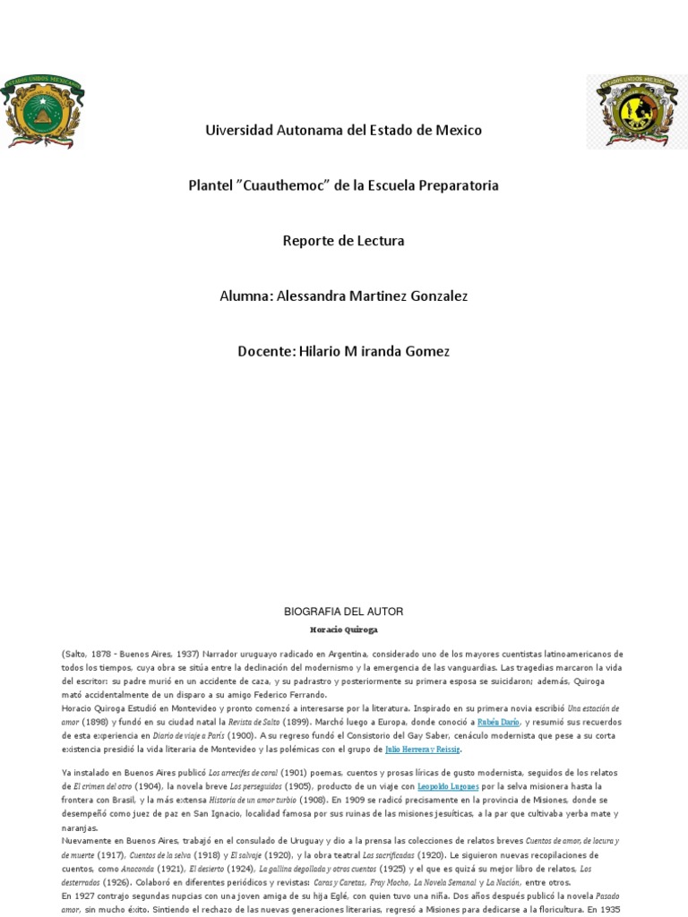 Reporte de Lecturas | PDF