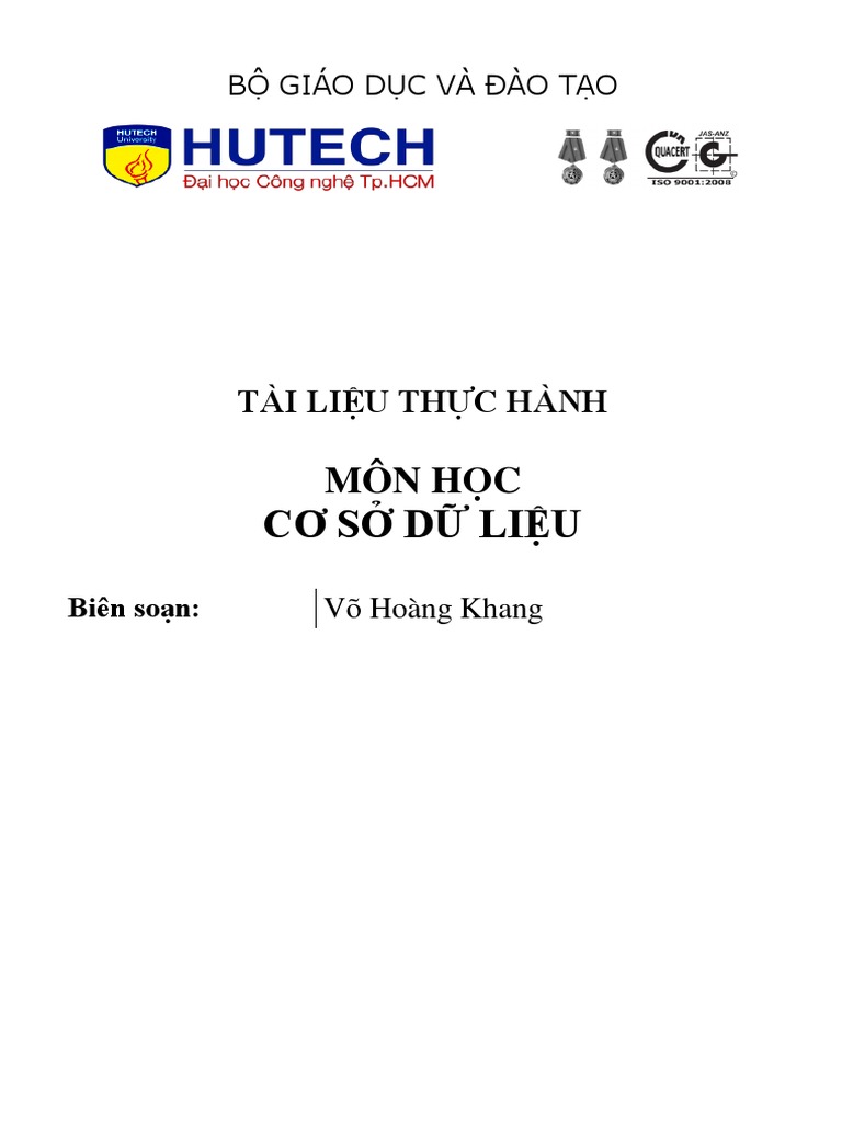 Giao Trinh Thuc Hanh CSDL - 9!7!2020 | PDF