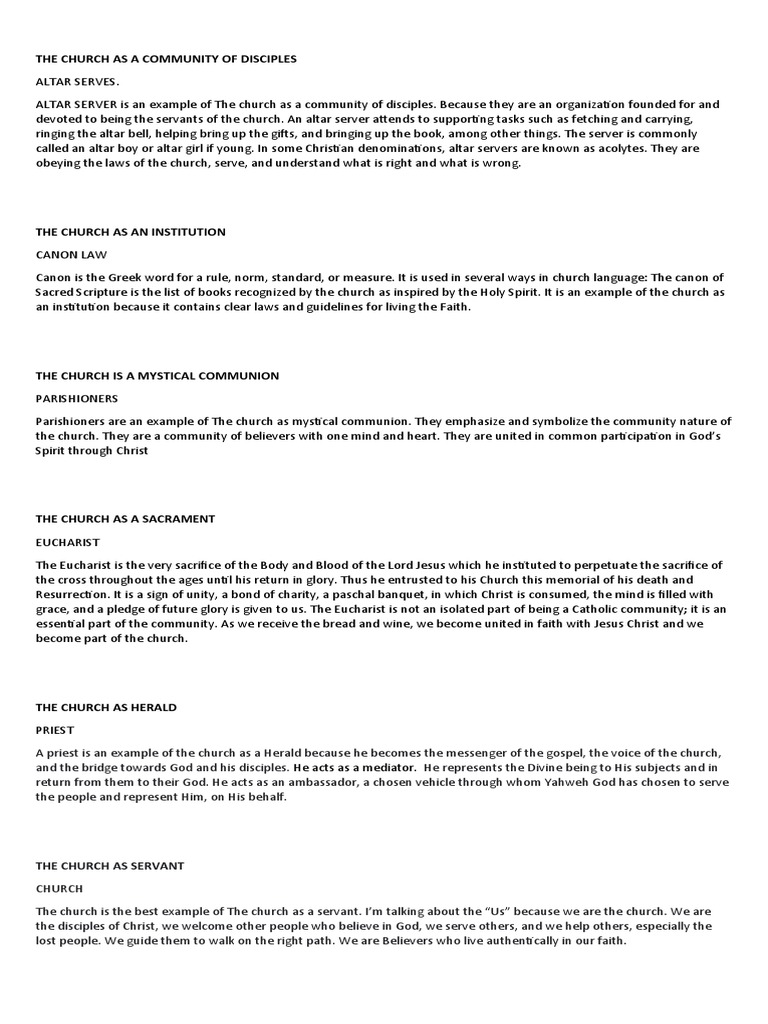 Models of Church | Download Free PDF | Eucharist | Christian Church