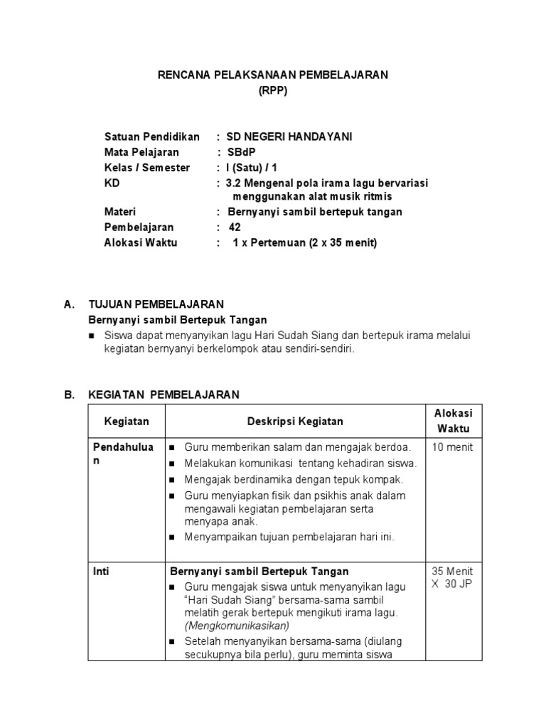 RPP SBDP Tema 3 | PDF