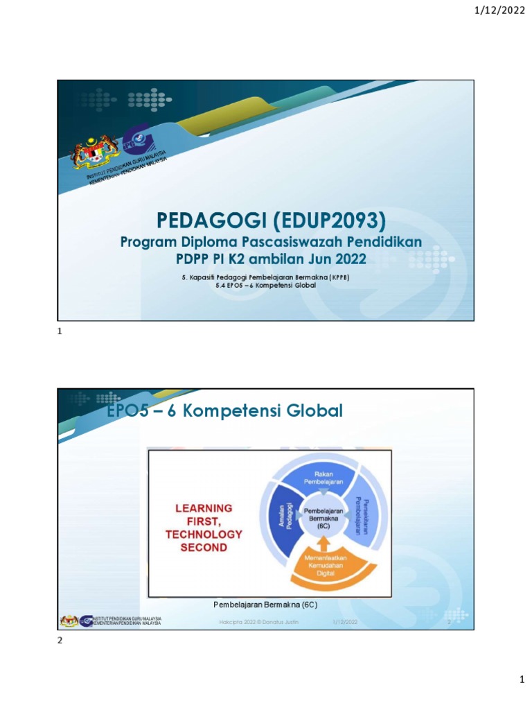 M6 KPPB - 5.4 EP5 6C Kompetensi Global | PDF