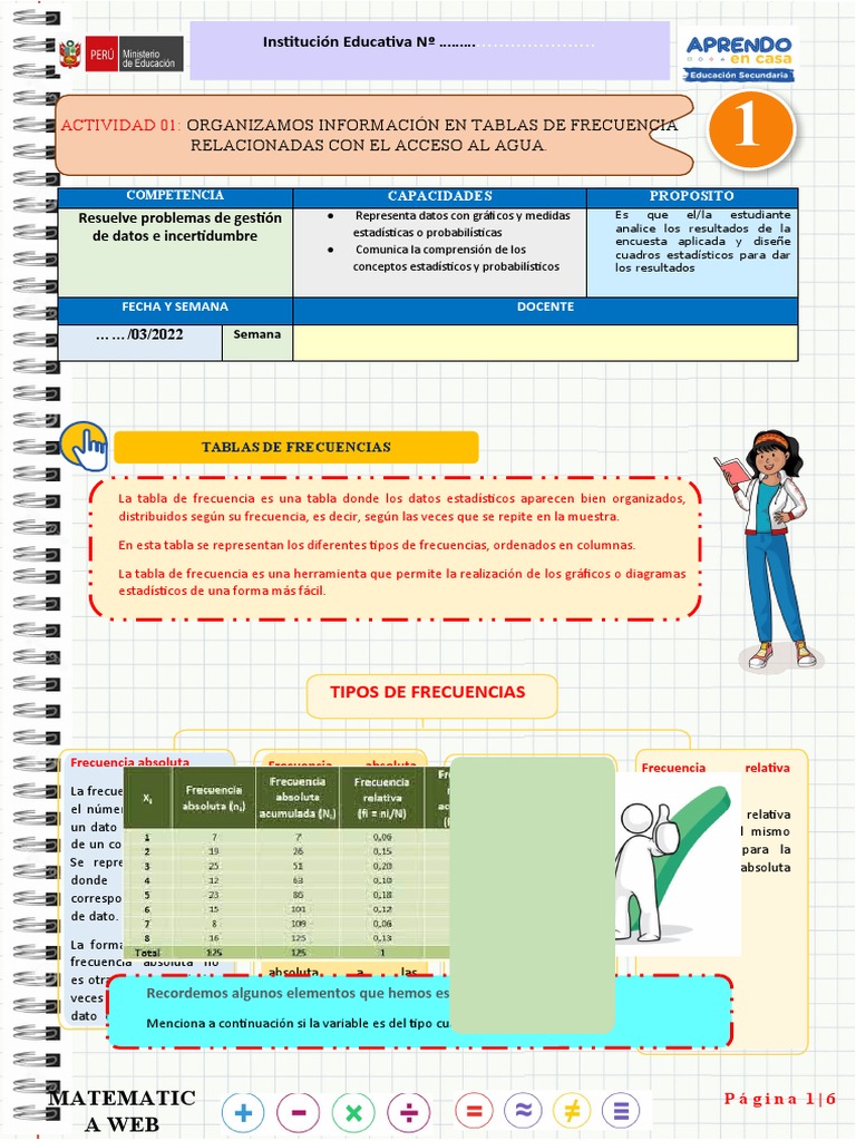 Act 1 Mat 1° Exp 1 | PDF | Estadísticas | Frecuencia