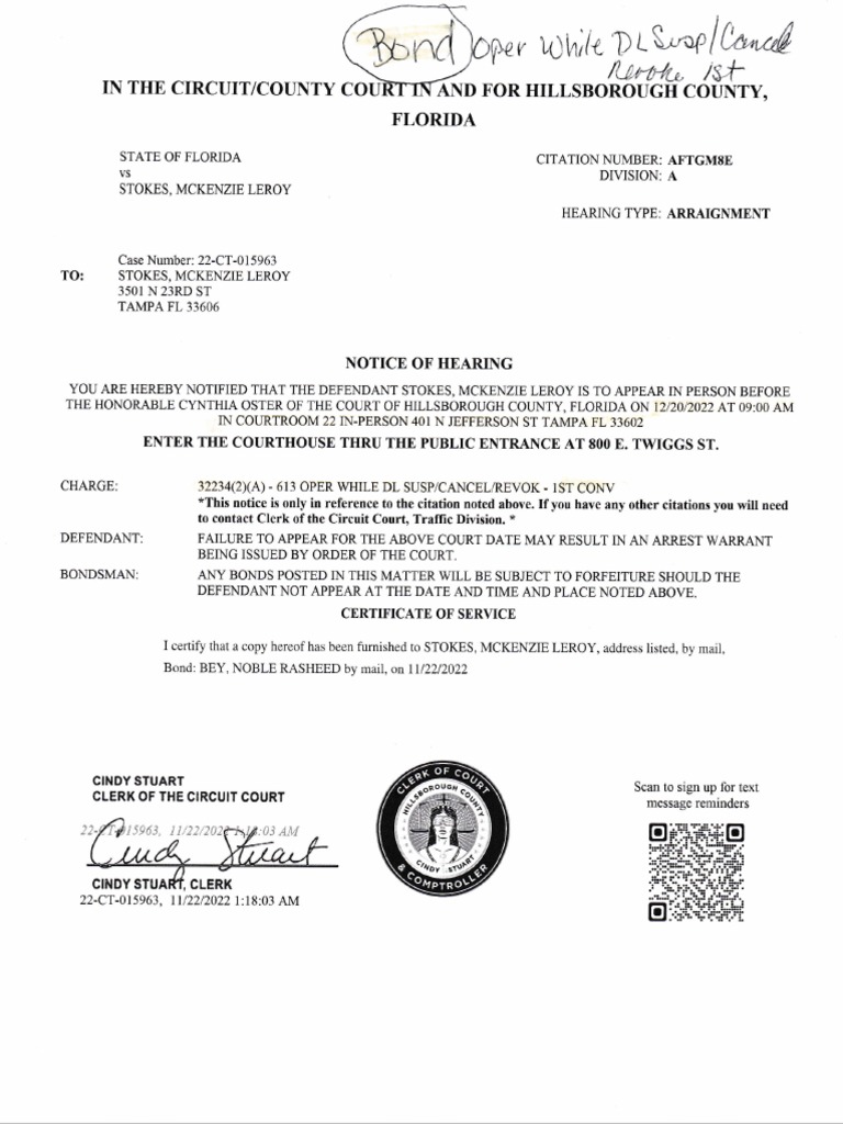 Notice of Hearing 1 | PDF