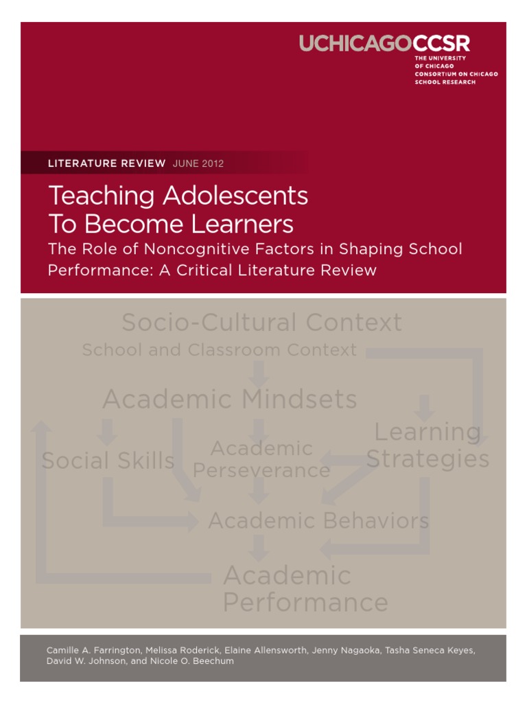 Teaching Adolescents To Become Learners | PDF | Mindset | Learning