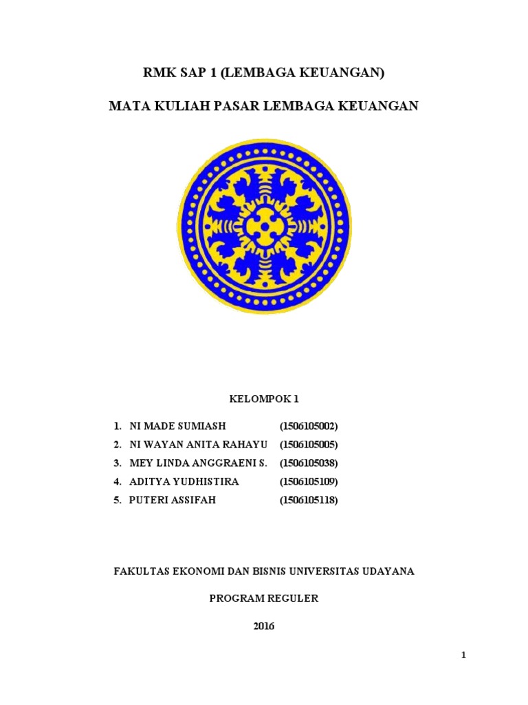 RMK Sap 1 | PDF