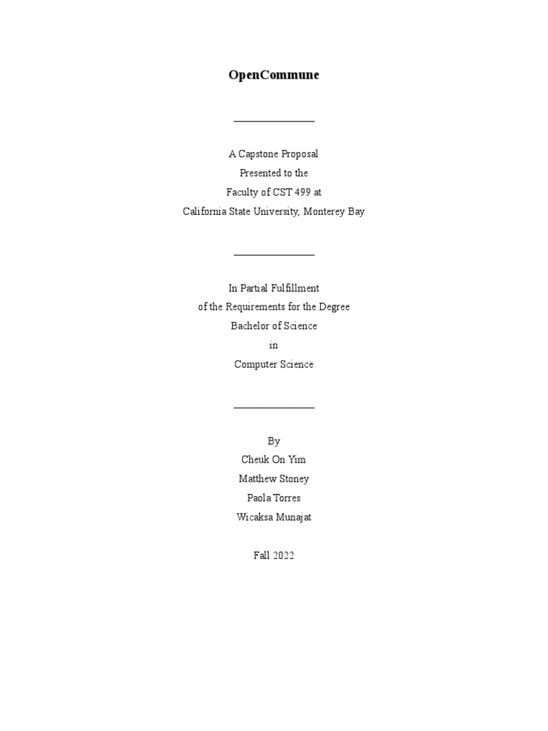 Capstone Proposal | PDF | Privacy | Reuse