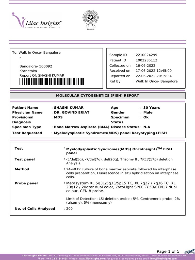 Shashi Kumar MDS Fish | PDF | Fluorescence In Situ Hybridization ...