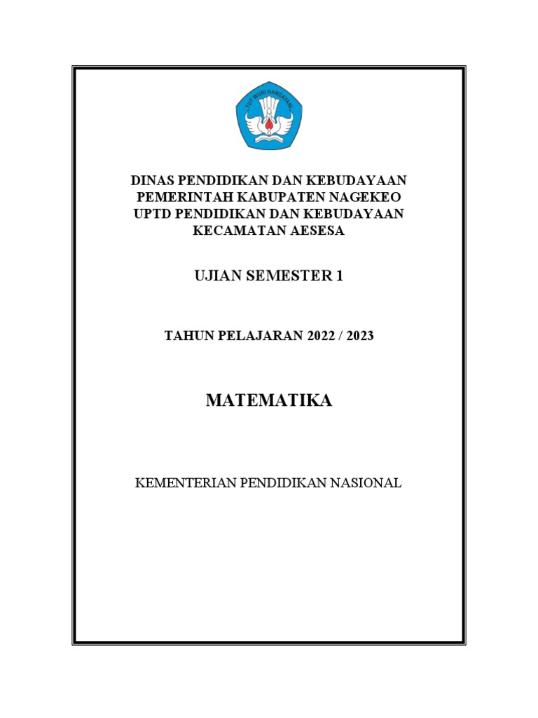 Cover Soal Ujian Matematika | PDF