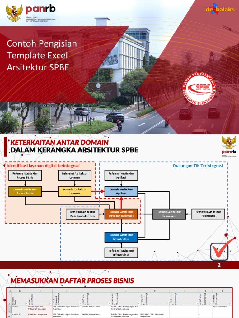 Contoh Pengisian Excel SPBE (Datin Dan TIK) Rev2 | PDF