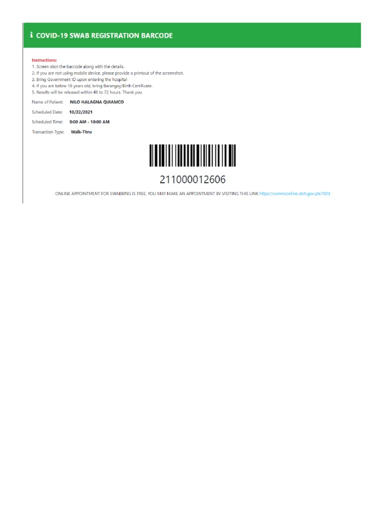 Swab QR Codes | PDF