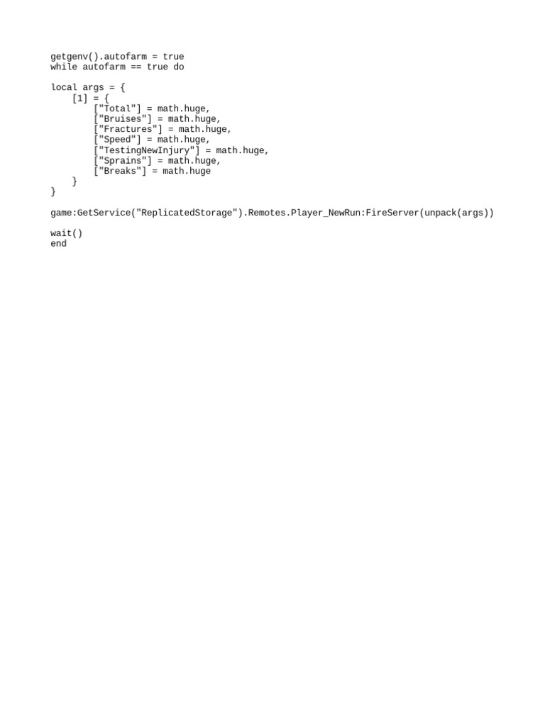 Broken Bones Simulator AUTO FARM SCRIPT | PDF