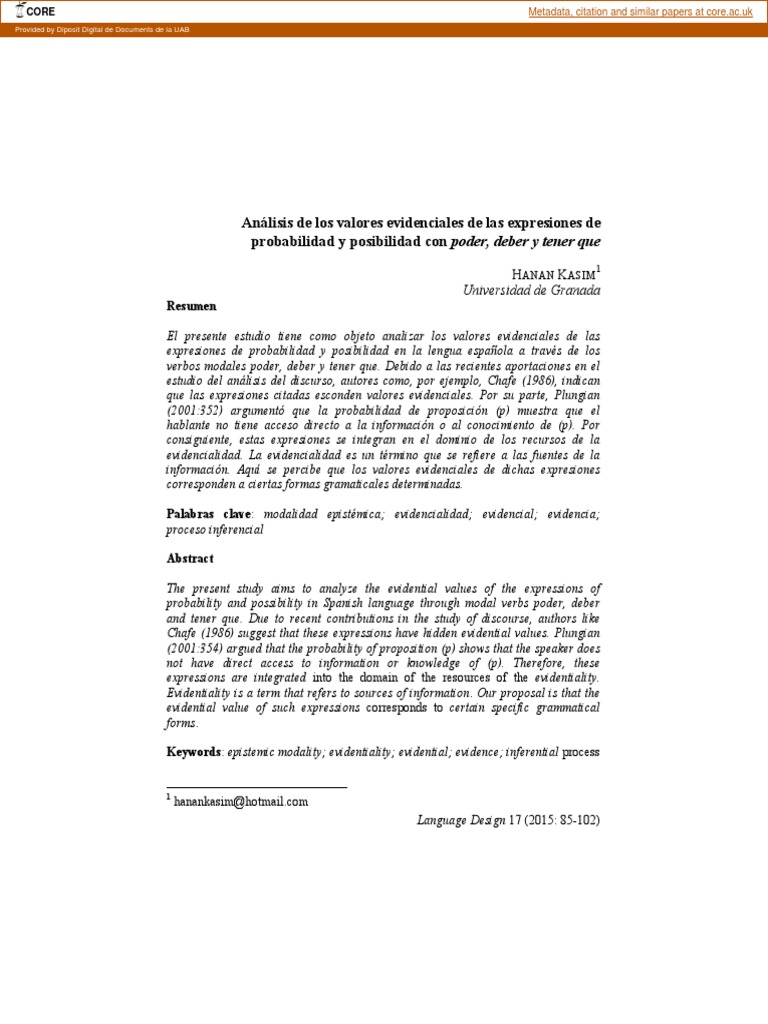 Hanan Kasim - Análisis de Los Valores Evidenciales de Las Expresiones ...