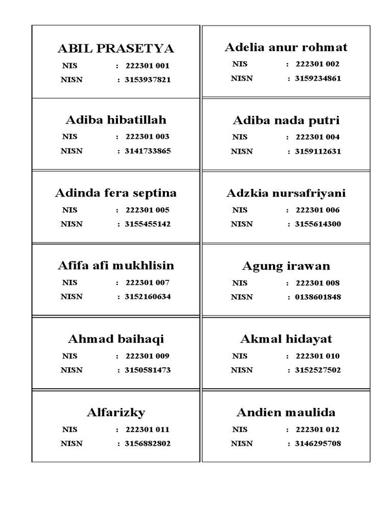 name tag raport | PDF