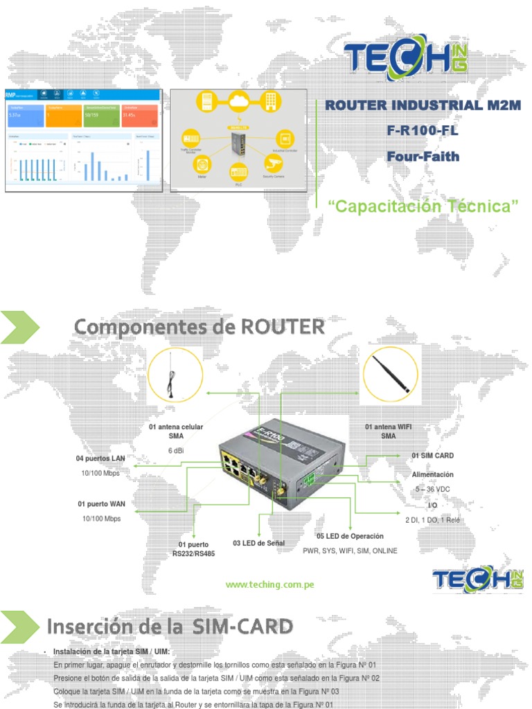 Capacitación Modem Four Faith | PDF | Enrutador (Computación ...