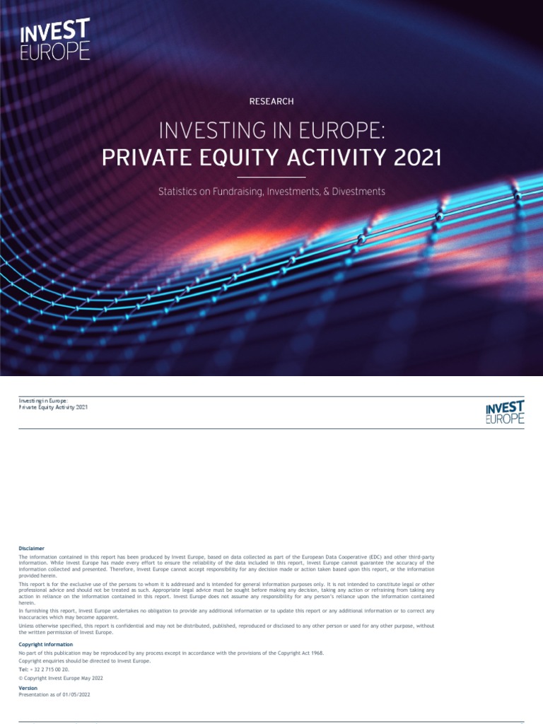 Invest Europe Activity Data Report 2021 | PDF | Private Equity ...